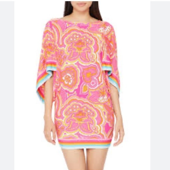 Trina Turk | Tops | Trina Turk 25th Anniversary Orange Pink Tunic Top ...